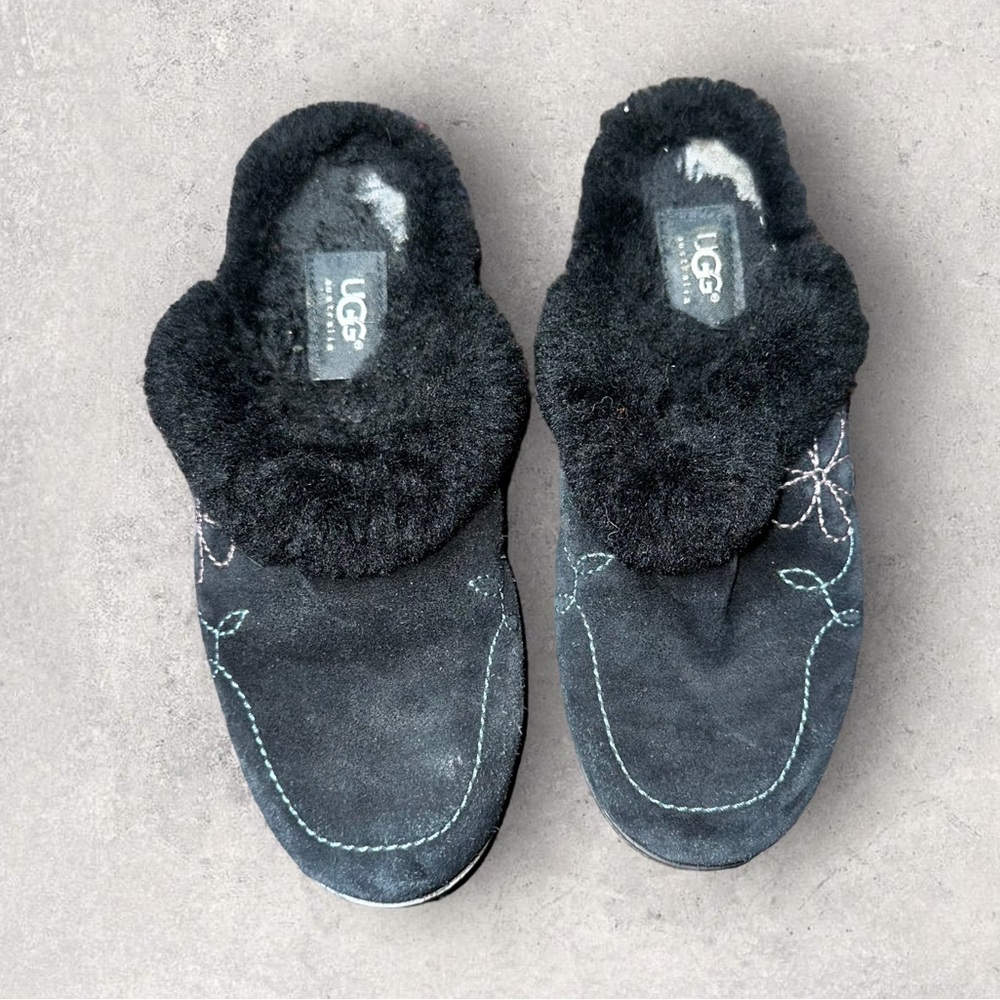 Ugg Solvang Blossom Mule Suede Clogs Shoes 5467 Size 8 - Gem